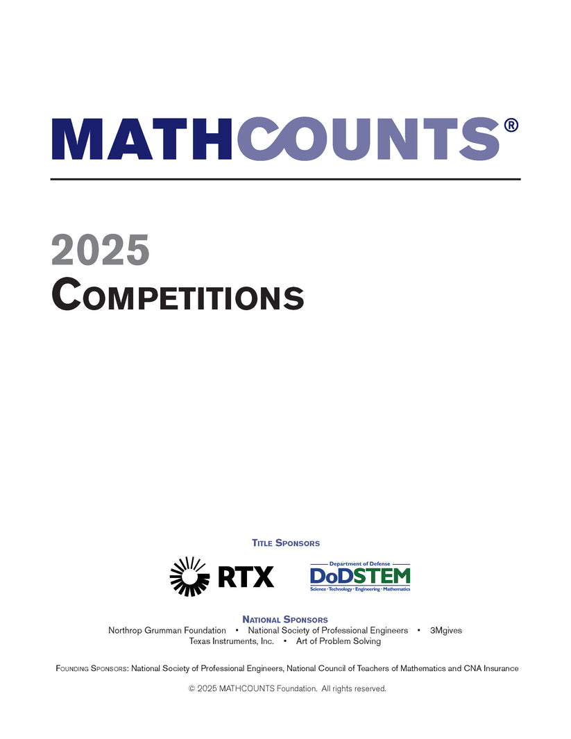 NEW MCC25 MATHCOUNTS Competitions (Current Year) – MATHCOUNTS Store